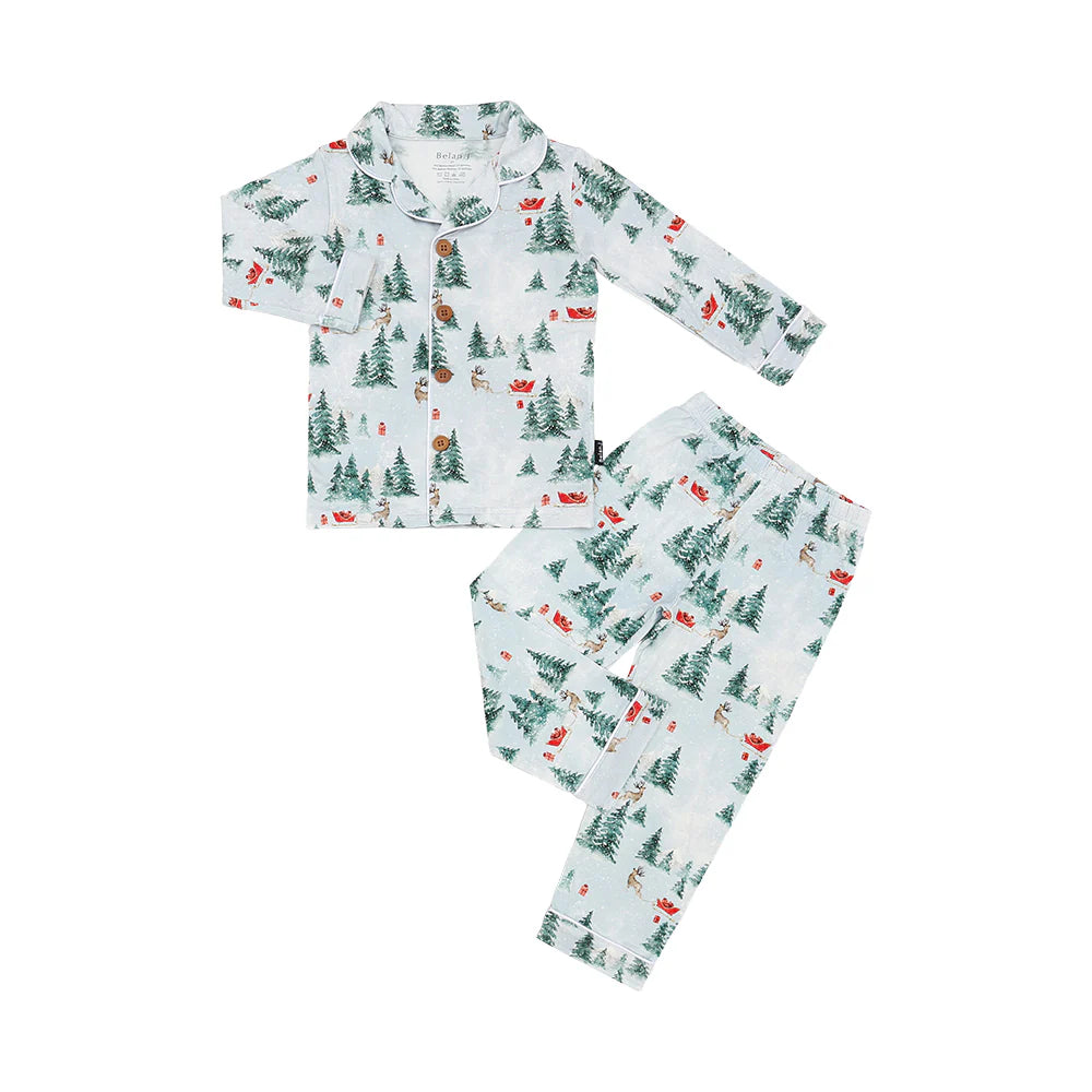 Belan.J Classic L/S PJ Set - Sleigh Ride – Boreal Kids Consignment